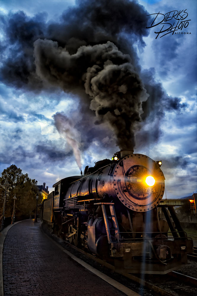 Steam Engine Waiting to Leave At Dawn | Steam Train Photos